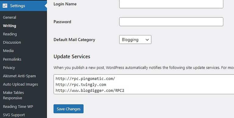 List of Ping Services for 2023 - DailyBlogTips.com